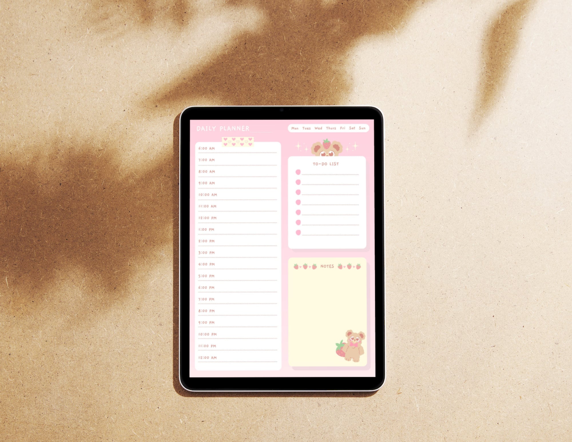 Printable Daily Planner, Cute Digital Planner, to Do List, Kawaii ...