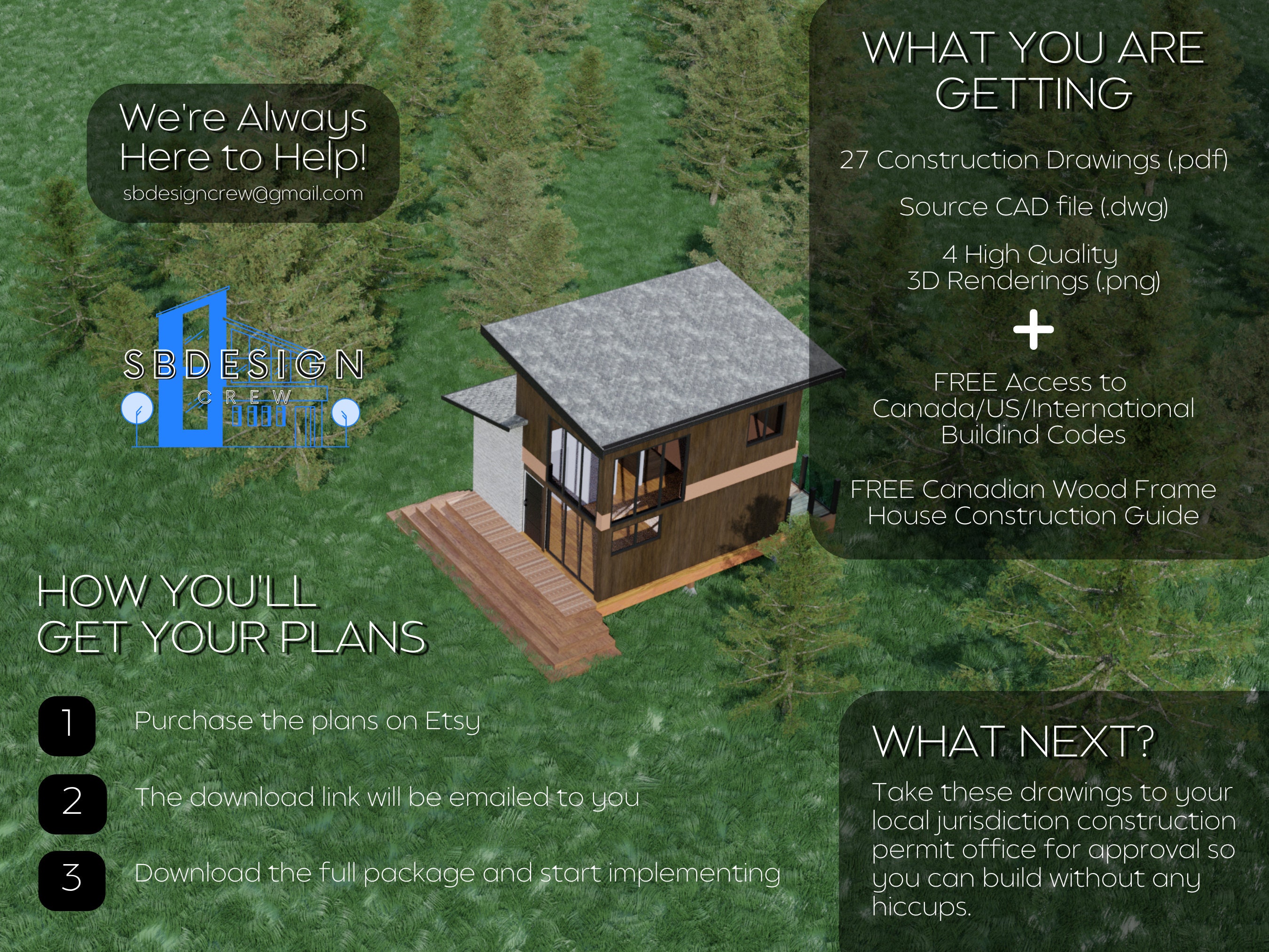 20' X 26' Tiny House Floor Plan, Modern Cottage House, Architectural ...