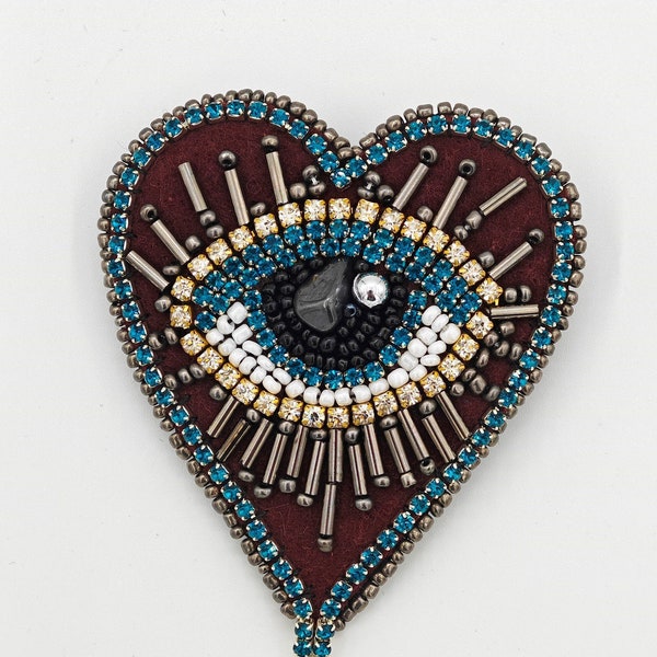 Beaded Eye Brooch - Etsy