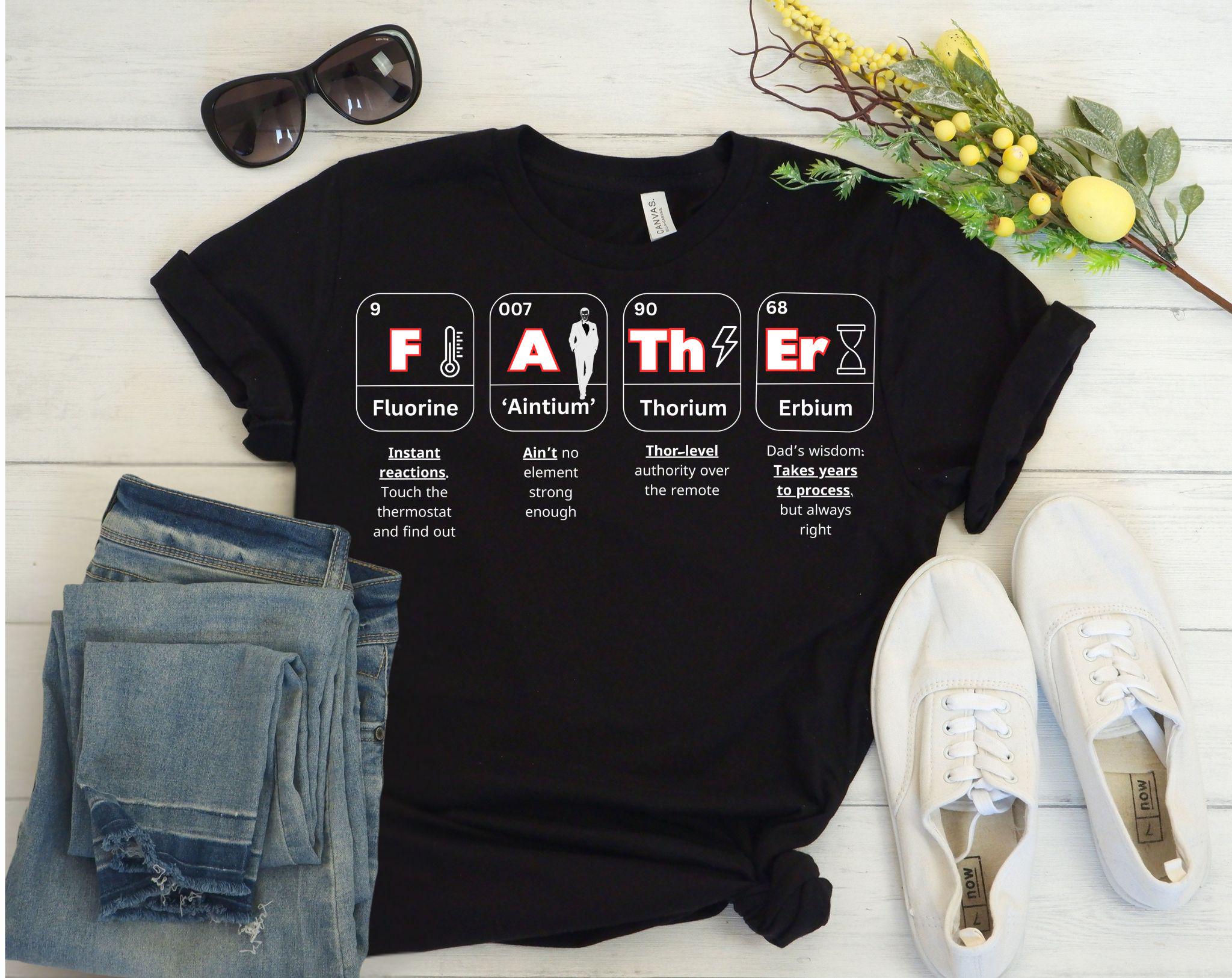Periodic Table Father's Day Shirt - Funny Dad Gift - Science Dad Tee ...