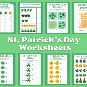 St. Patrick’s Day Activities, Worksheets, and Games for Kids || Instant ...