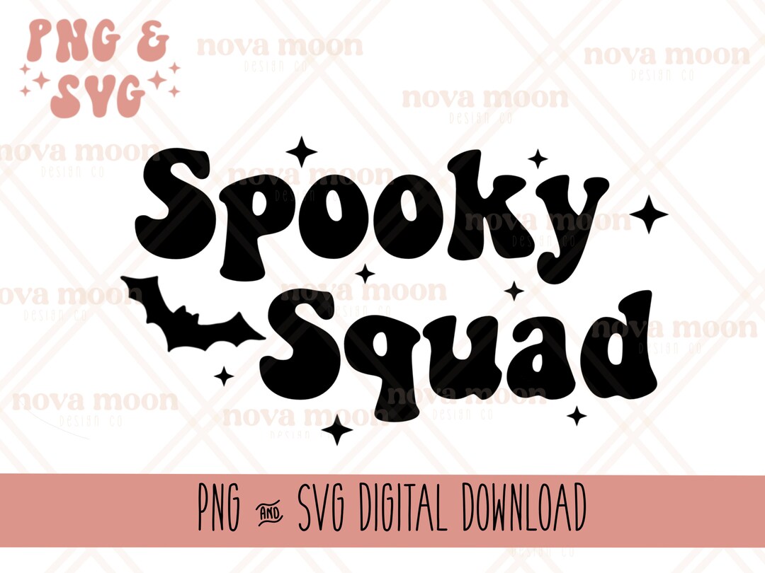 Spooky Squad PNG SVG | Halloween Design (digital Download) - Etsy