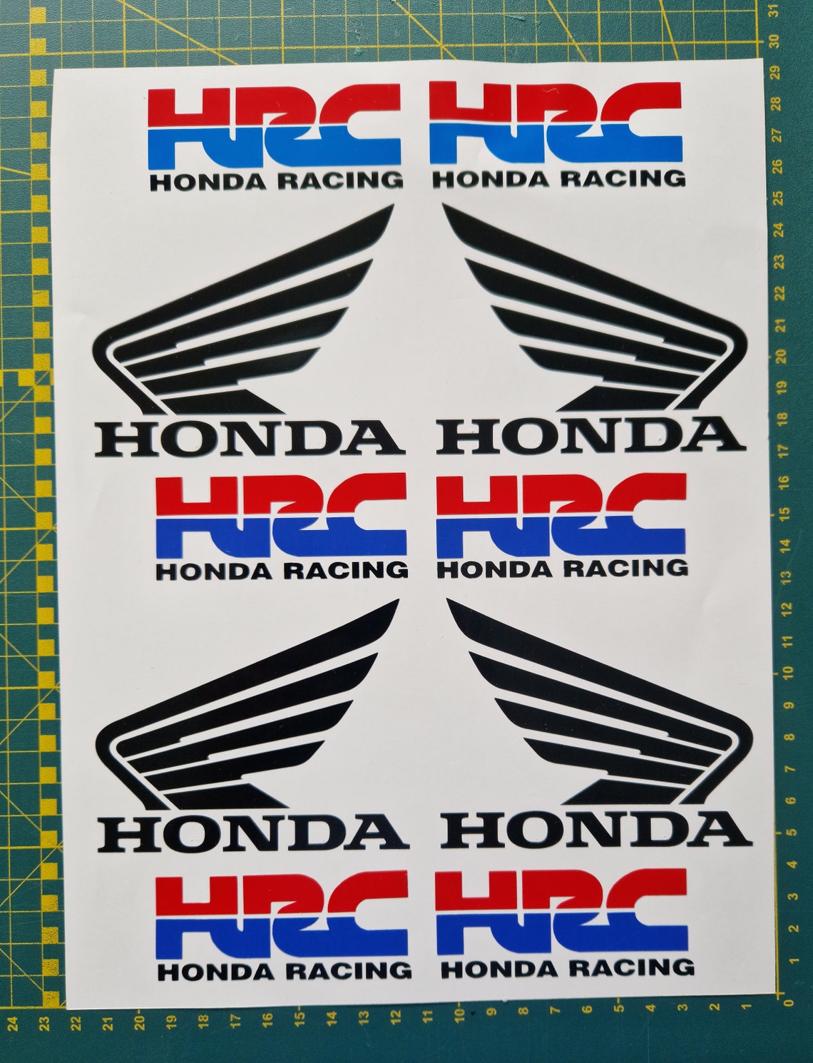HONDA WINGS HRC Tank Stickers Decals Graphics Transfers Cbr - Etsy
