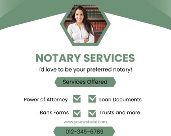 Facebook Cover Notary Template Template for Notary Signing - Etsy