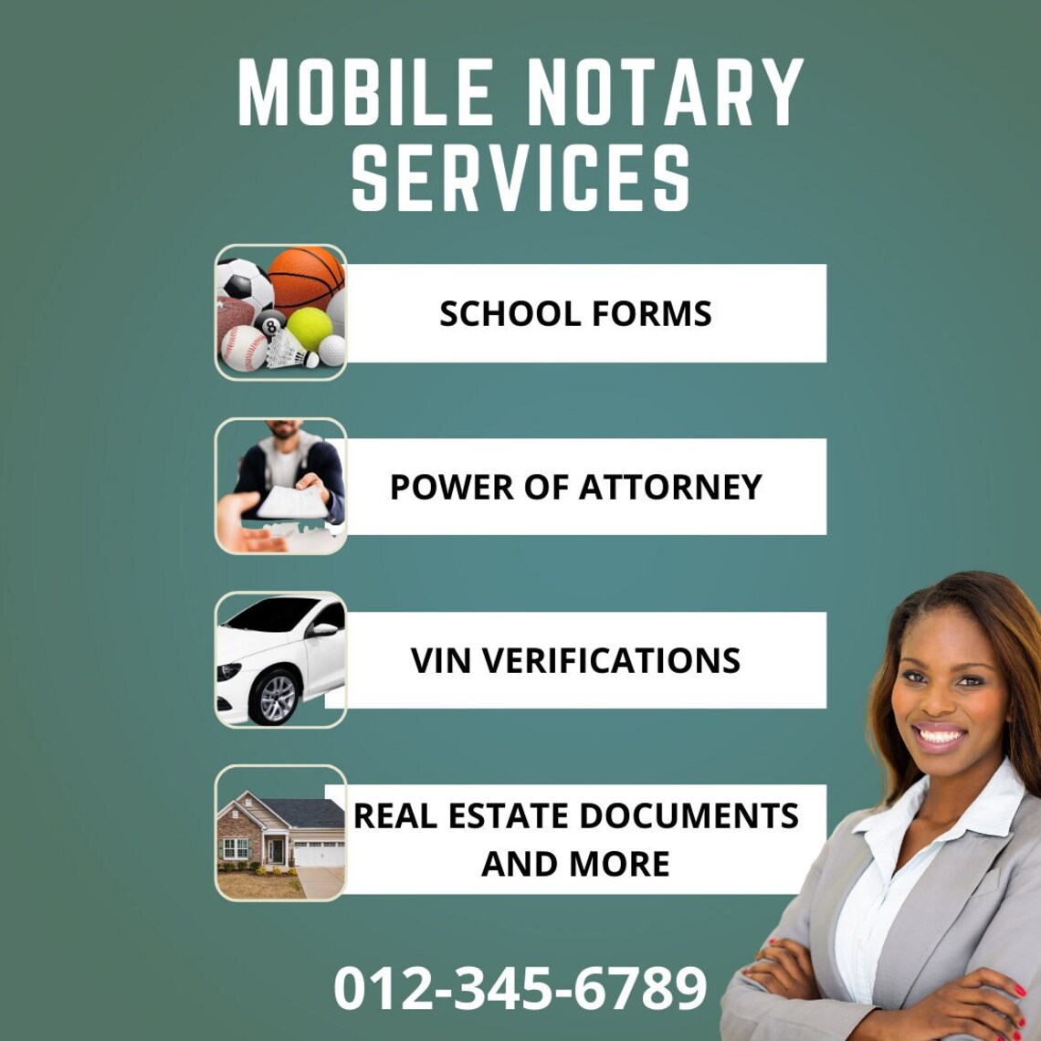 Notary Template, Canva Post for Notary Signing Agents, Marketing for ...