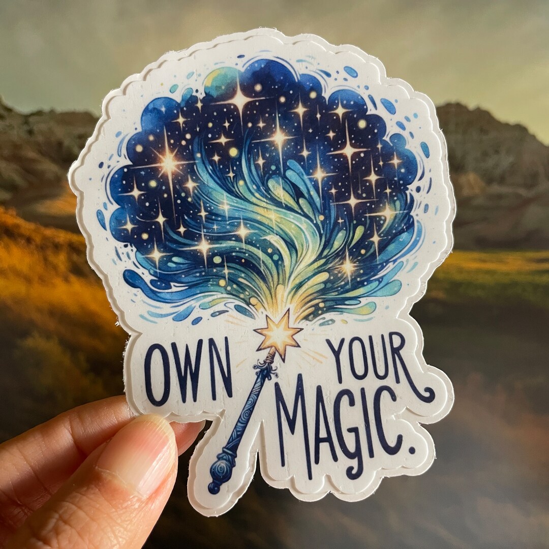 Own Your Magic, Motivational Stickers, Practical Magic, Self Love Vinyl, Retro Waterproof ...