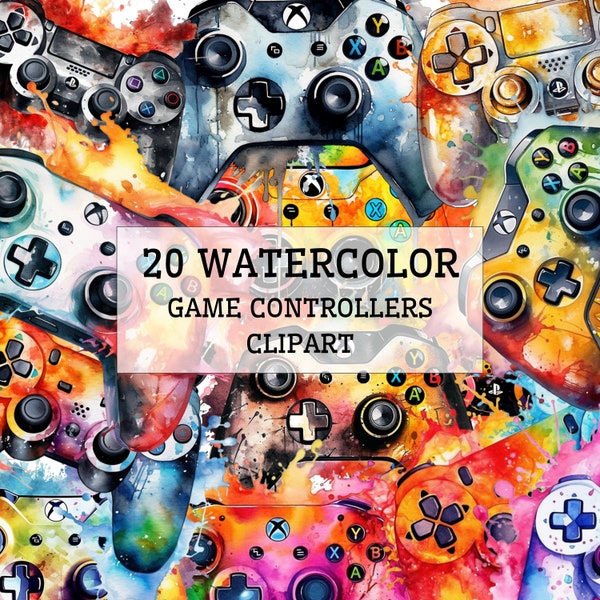 Watercolor Game Controller Png - Etsy