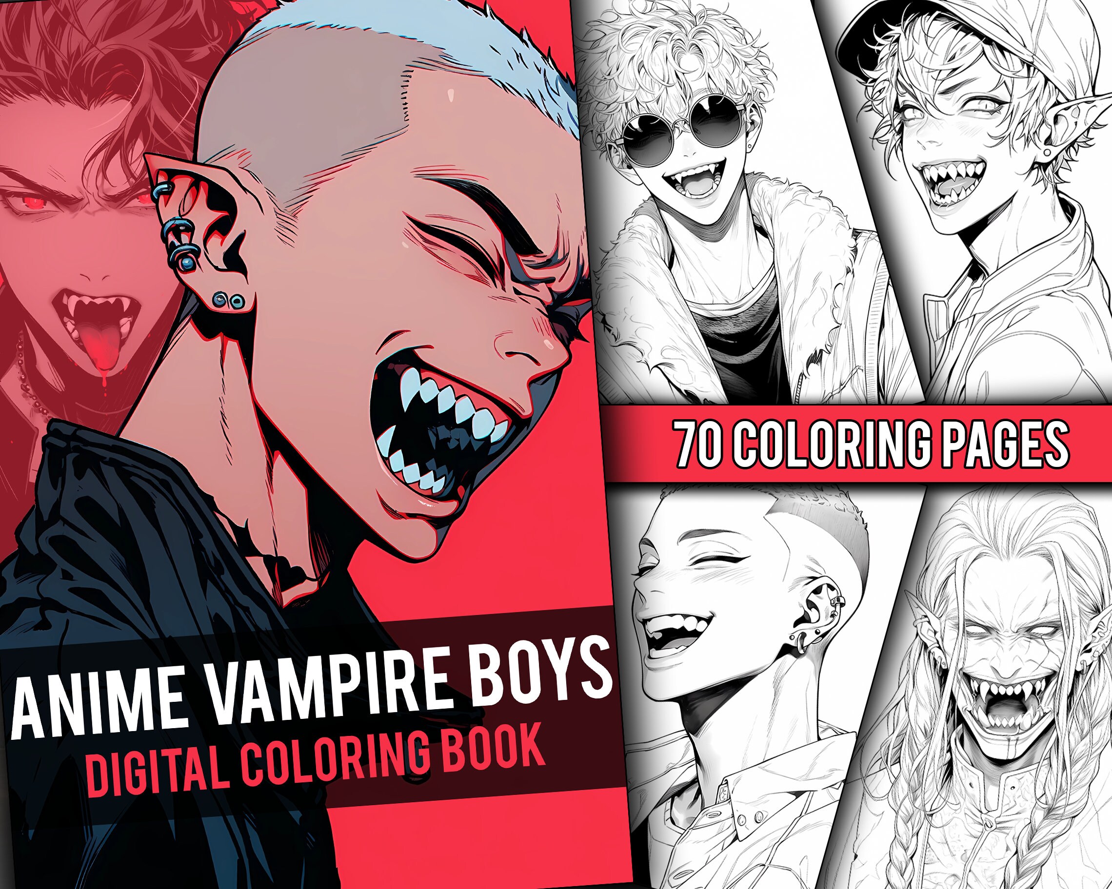 Anime Vampire Coloring Pages