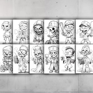 Zomboyz: 100 Page Funny Zombie Coloring Book, Coloring Pages for ...
