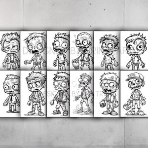 Zomboyz: 100 Page Funny Zombie Coloring Book, Coloring Pages for ...