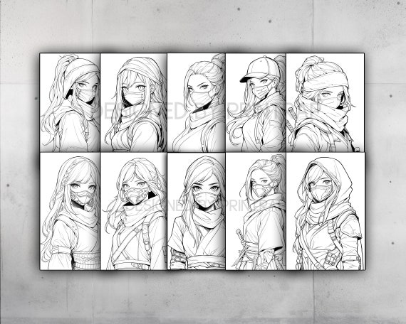 Anime Ninja Girl Drawing