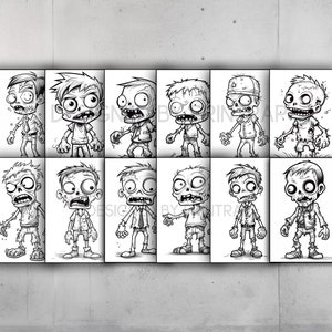Zomboyz: 100 Page Funny Zombie Coloring Book, Coloring Pages for ...