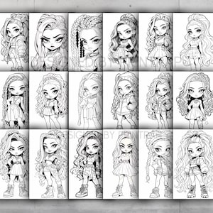 Anime Dolls Coloring Book 100 Page Cute Manga Fantasy Anime Coloring ...