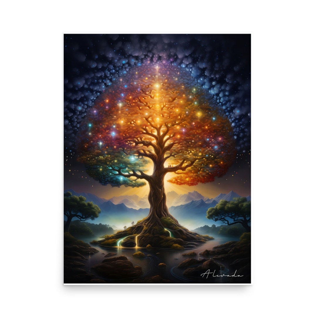 Draw Financial Prosperity: the Golden Mythical Tree - Etsy