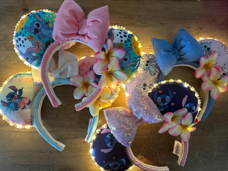 Stitch Disney Ears - Handmade Lilo & Stitch Ears for Disney Park | Cute ...