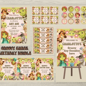 Editable Groovy Shrek Welcome Sign: Printable Birthday Decor (instant ...