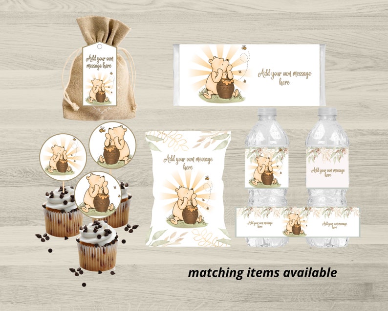 Winnie the Pooh Water Bottle Labels: Party Decor (digital Download) - Etsy