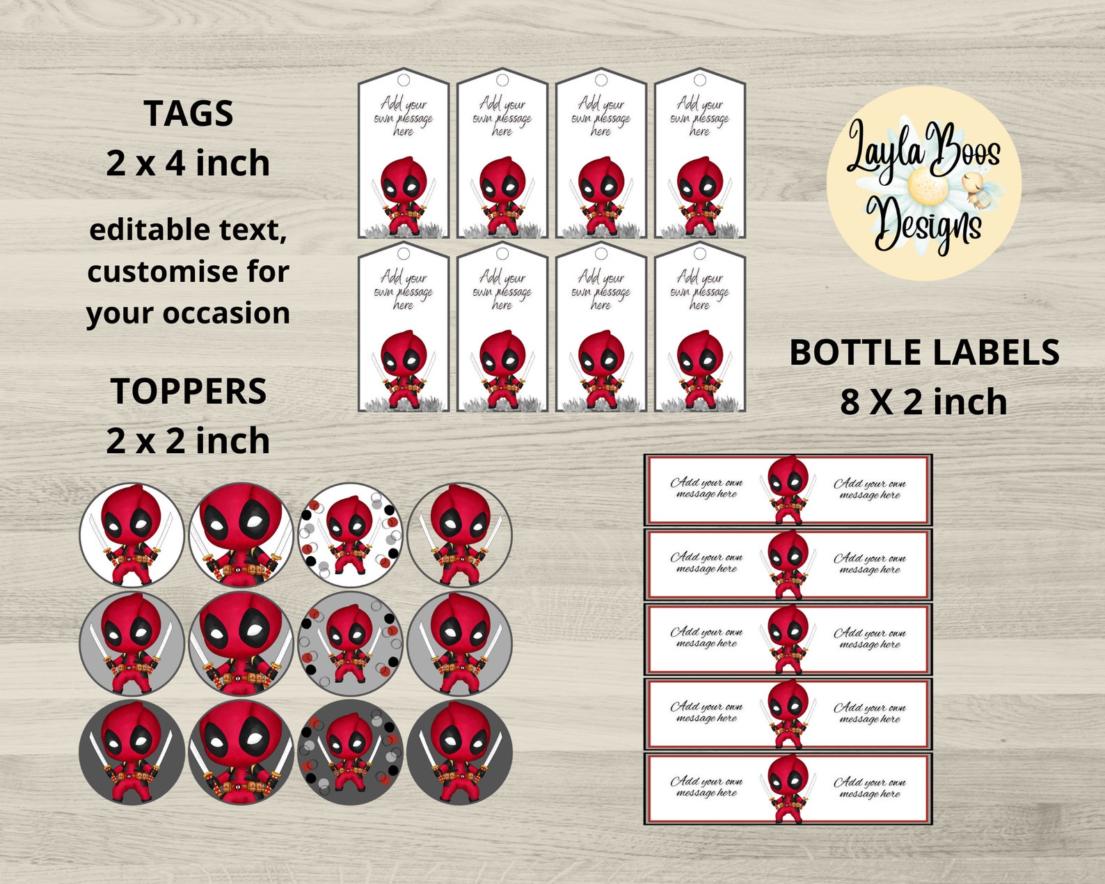 Deadpool Baby Shower Bundle: Superhero Invitation (digital Download) - Etsy