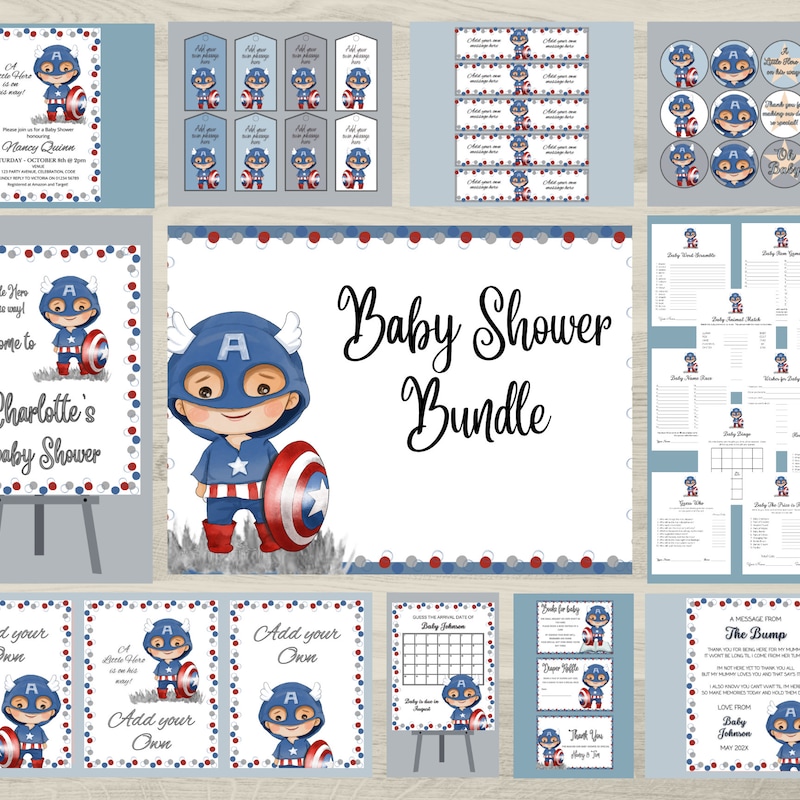 Superhero Baby Shower - Etsy