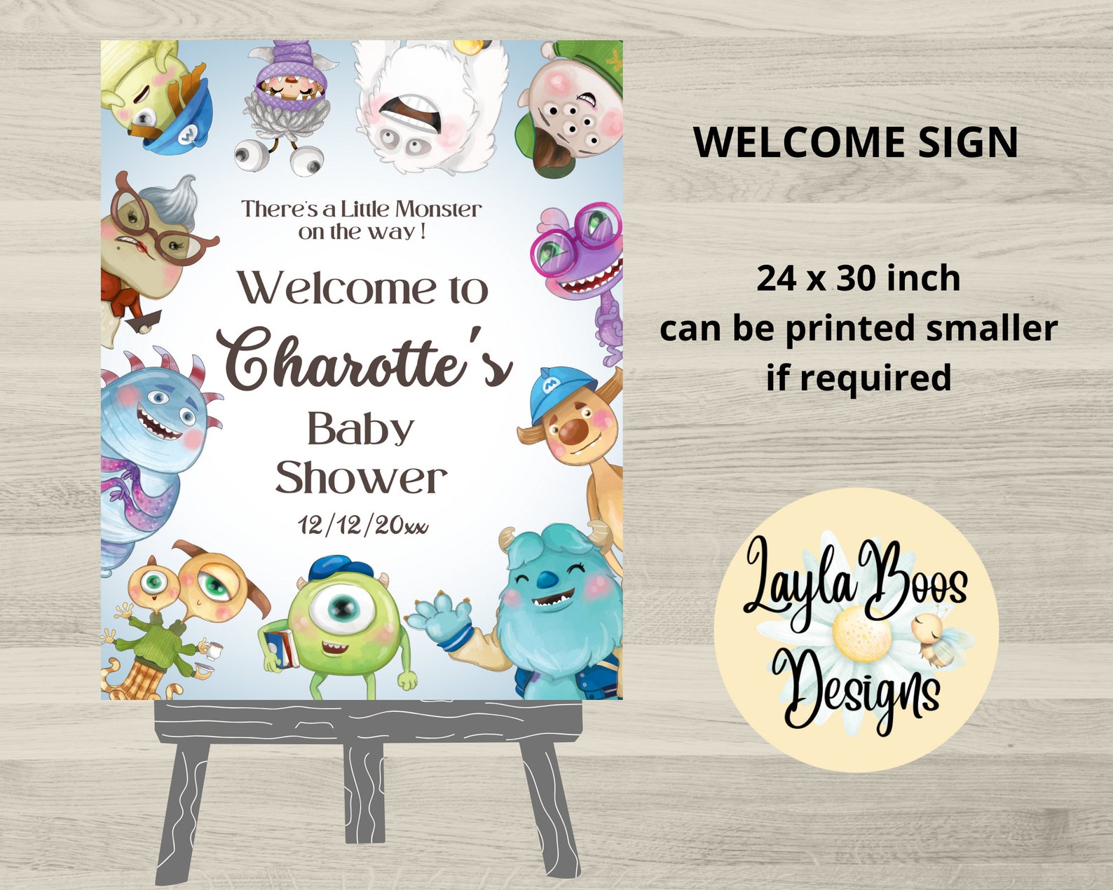 Boys Monsters Inc Baby Shower Bundle, Monsters Baby Shower Complete ...