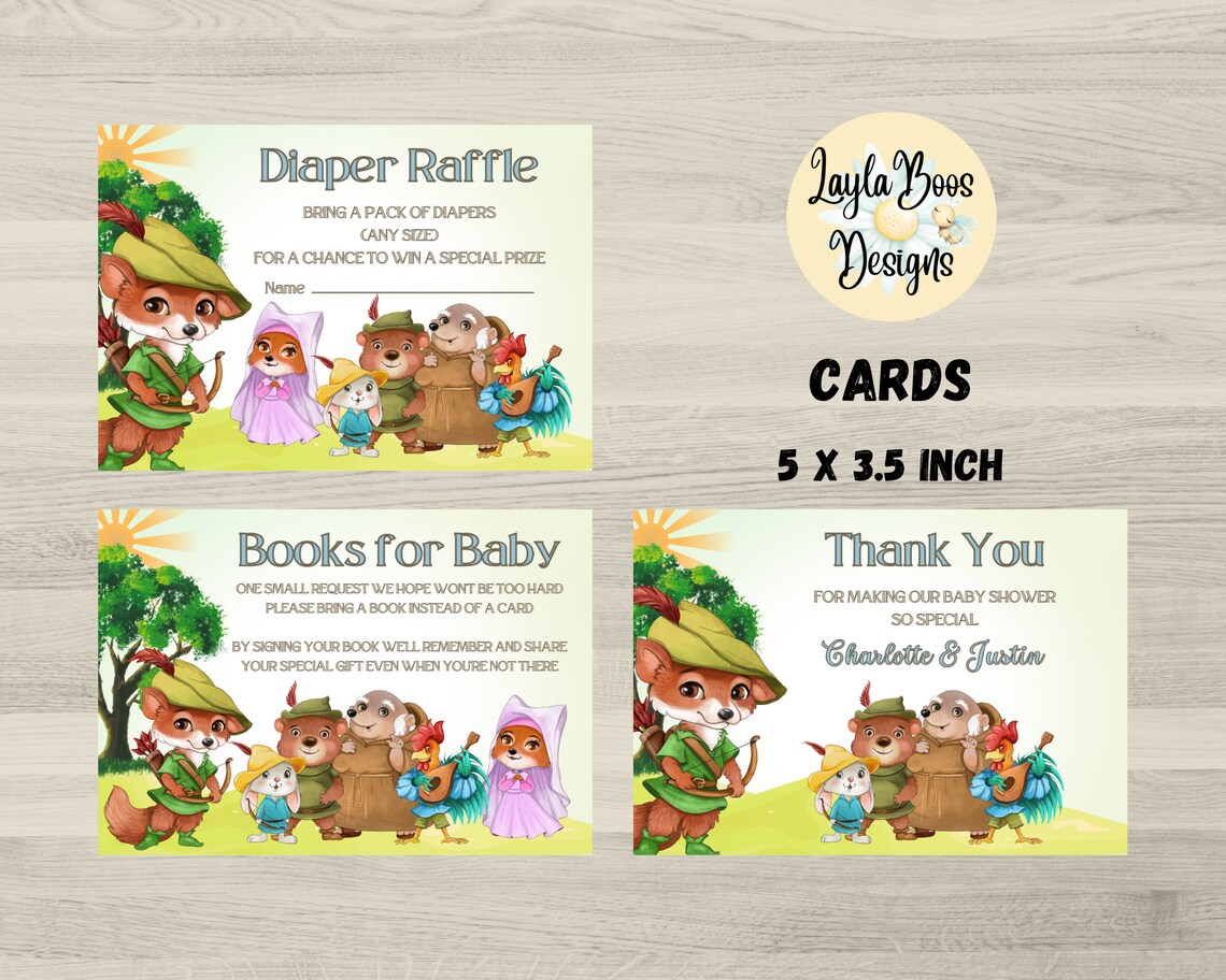 Robin Hood Baby Shower Invitation Bundle (digital Download) - Etsy