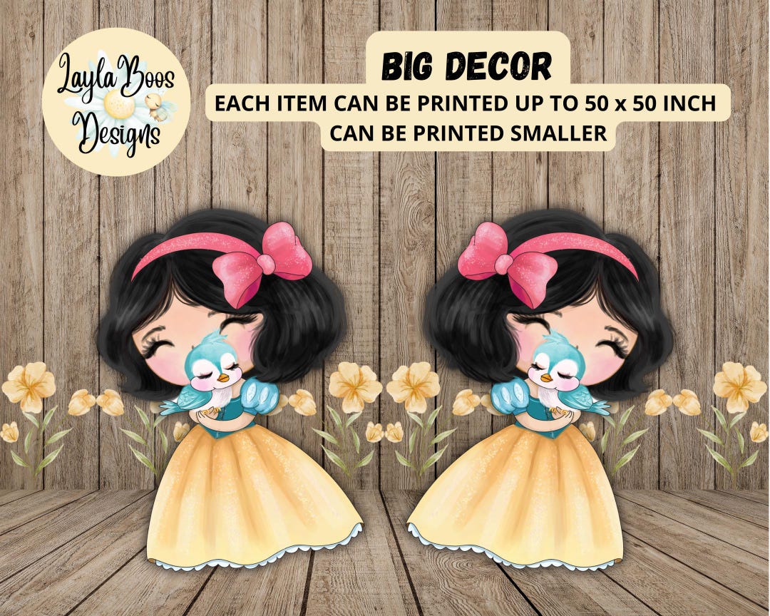 Fairytale Big Decor Cutout, Snow White Cutout, Instant Digital Files ...