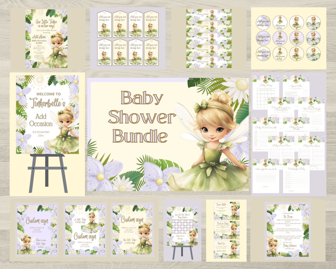 Tinkerbelle Baby Shower Bundle: Fairytale Invitation (digital Download ...