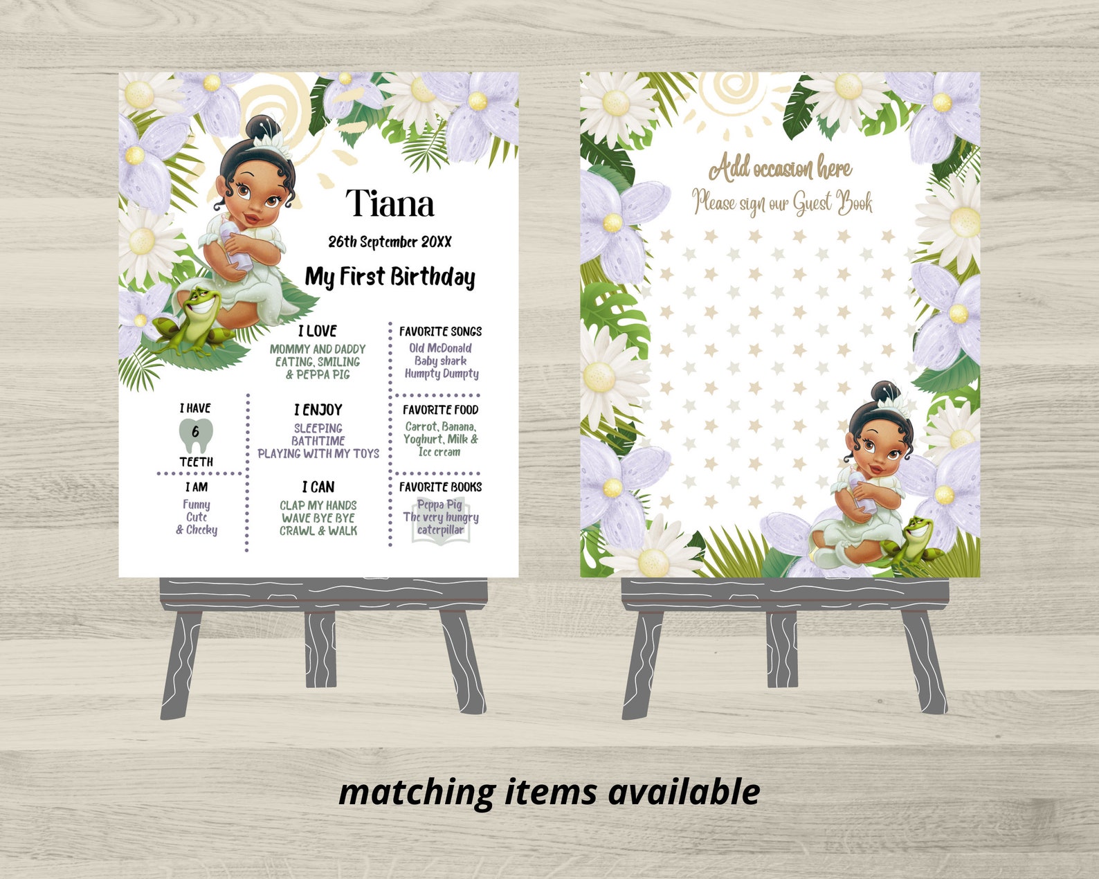 Baby Tiana Shower Invitation, Diaper Raffle, Books for Baby, Thank You ...