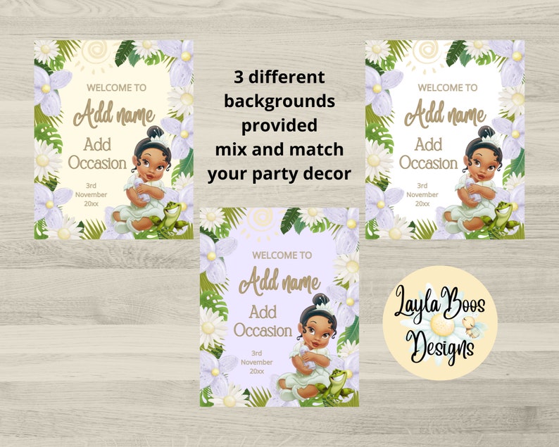 Tiana Welcome Sign Princess and Frog Welcome Sign Tiana - Etsy