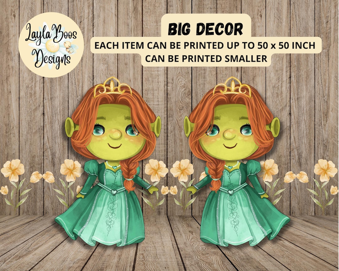 Fairytale Big Decor Cutout, Fiona Cutout, Instant Digital Files, Shrek ...