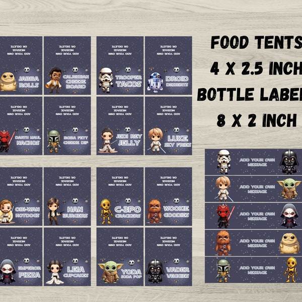 Starwars Food Labels - Etsy
