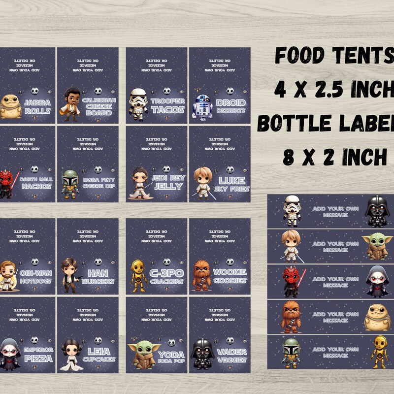 Starwars Food Labels - Etsy