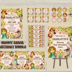 Girls Groovy Shrek Birthday Invitation, Shrek Mobile Text Invite, Shrek ...