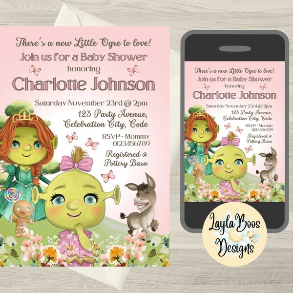 Shrek Baby Shower Invites - Etsy