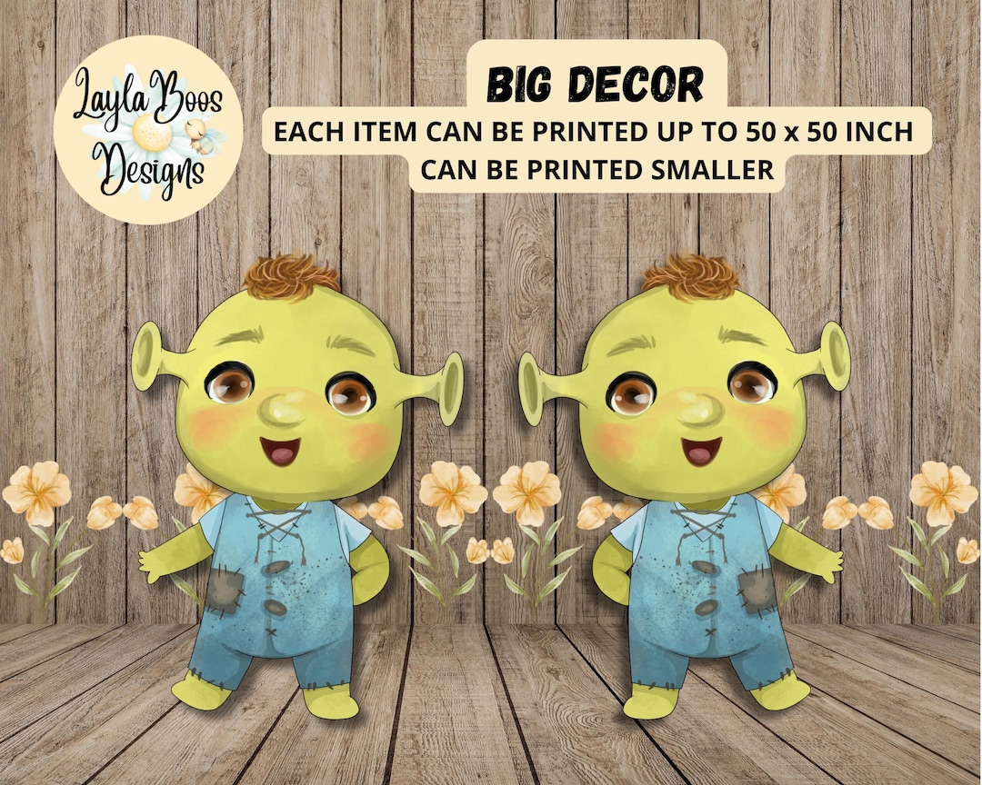 Shrek Baby Decor Cutout: Fairytale Party (digital Files) - Etsy
