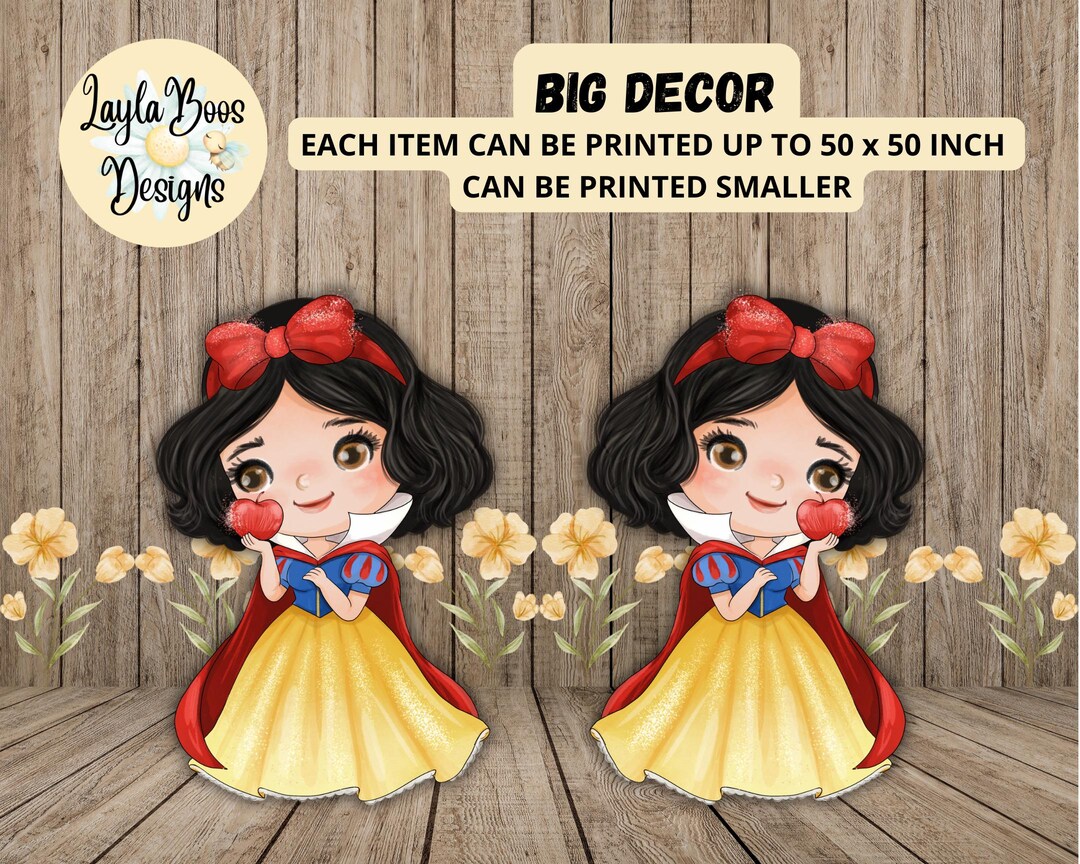 Fairytale Big Decor Cutout, Snow White Cutout, Instant Digital Files ...