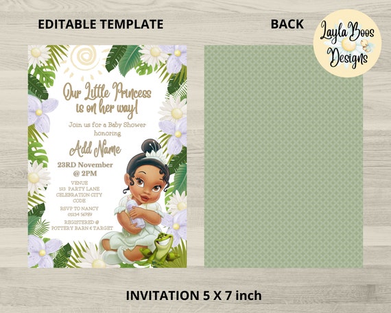 Plantillas De Tema De Baby Shower De Princesa Negra