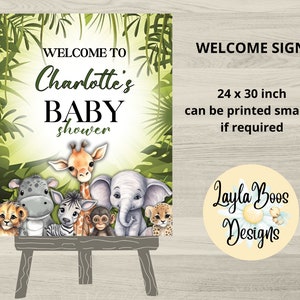 Jungle Baby Shower Bundle, Safari Baby Shower Bundle, Jungle Animal ...