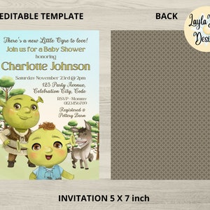 Shrek Baby Shower Invitation: Fairytale Theme (digital Template) - Etsy