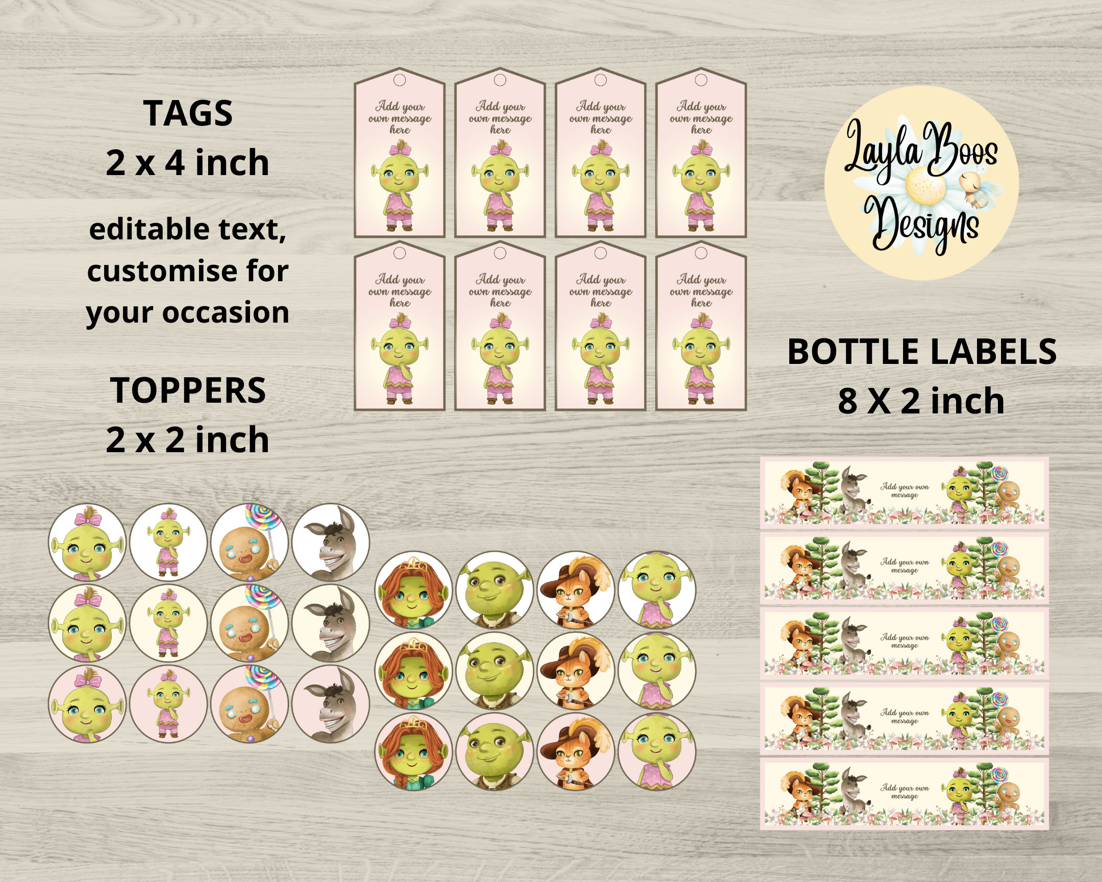 Girls Shrek Baby Shower Invitation Bundle (digital Download) - Etsy