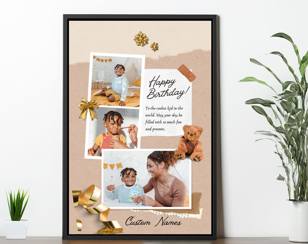 Custom Photo Collage Canvas Birthday Photo Gifts Anniversary - Etsy