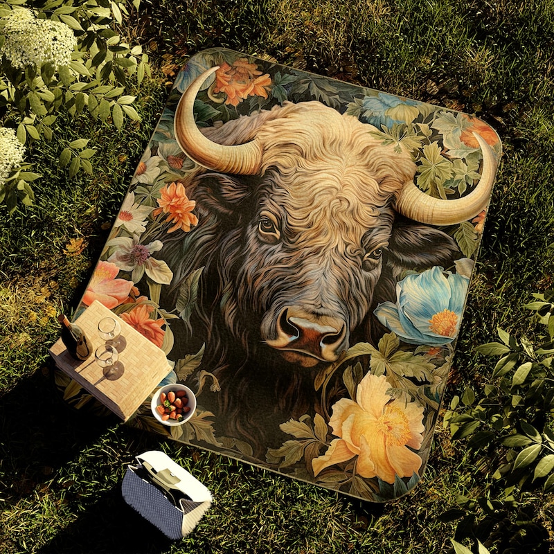 Bison Picnic Blanket - Etsy