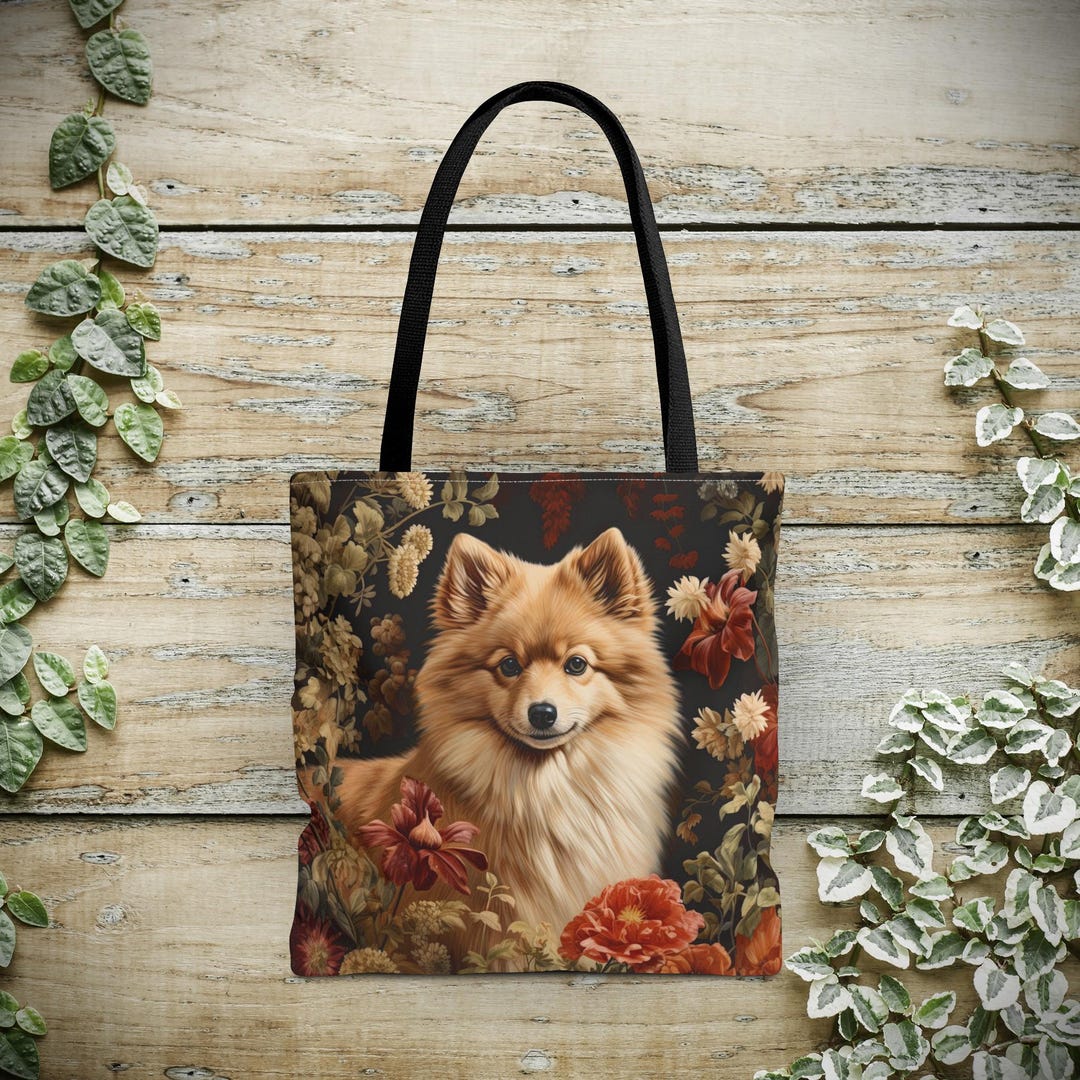 German Spitz Tote Bag William Morris Inspired Shoulder Tote, Deutscher ...