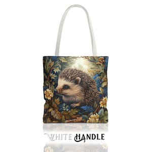 Hedgehog Tote Bag - William Morris Inspired Shoulder Tote, Cute ...