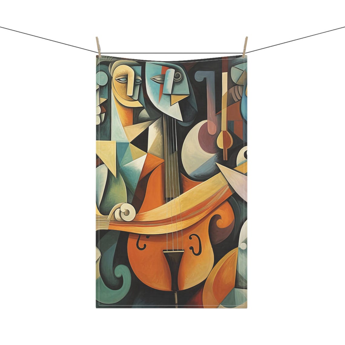 Pablo Picasso Kitchen Tea Towel, Inspired Surrealism, Cubism, Modern ...