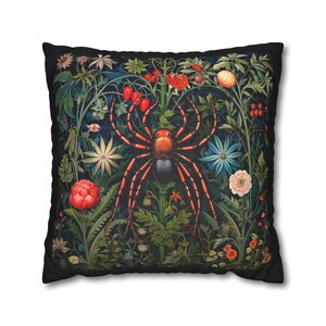 Spider Pillow, William Morris Inspired Tarantula, Quirky Neo Gothic ...