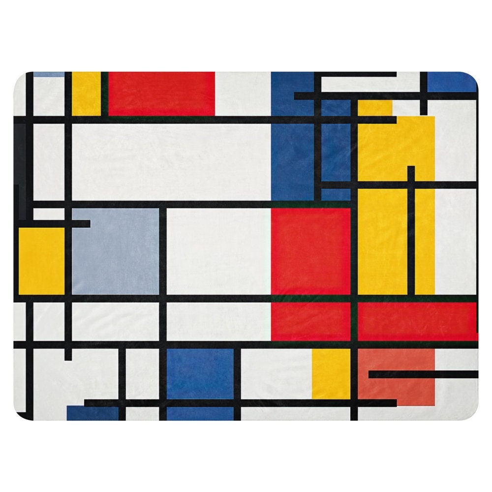 Piet Mondrian Inspired Blanket 6/8 for Cozy Netflix Nights on Couch ...