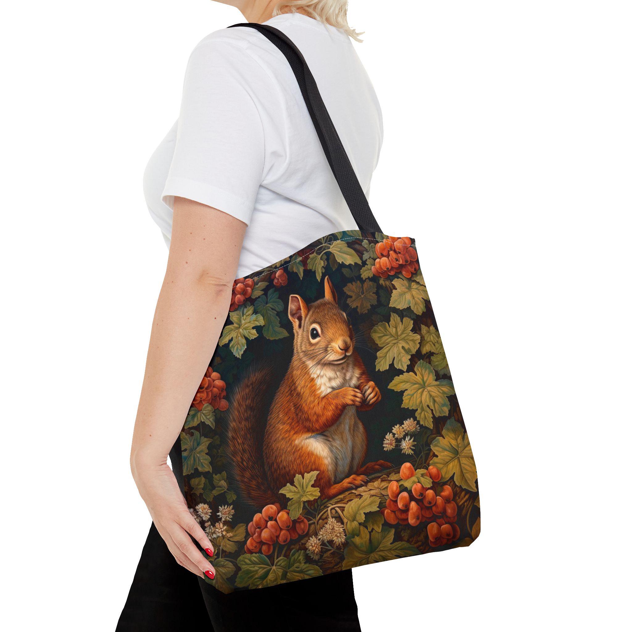 Squirrel Tote Bag - William Morris Inspired Shoulder Tote, Woodland ...