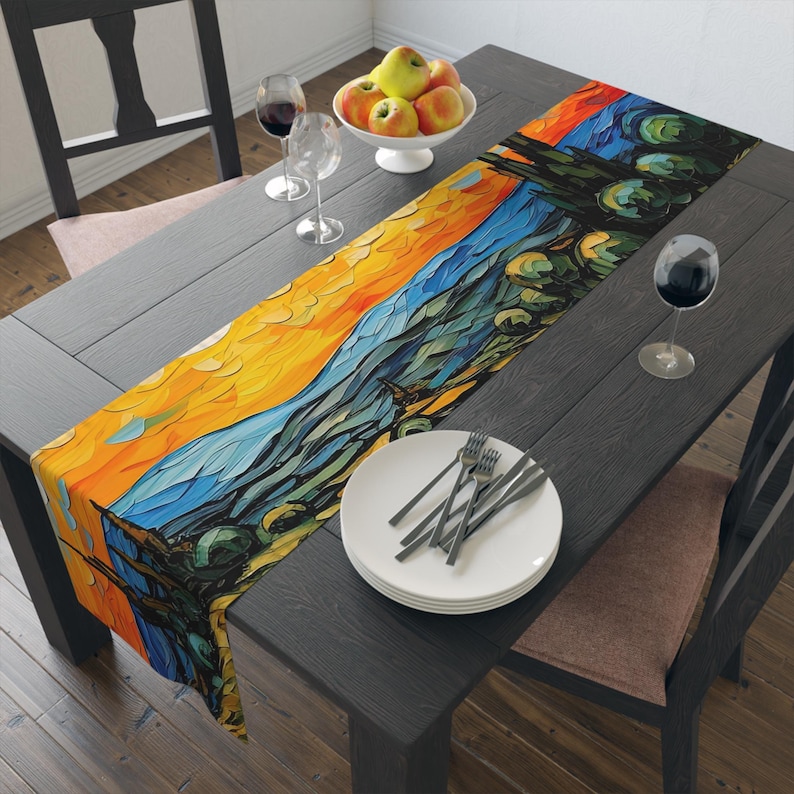 Vincent Van Gogh Table Runner Inspired, Post-impressionism Dining Decor ...