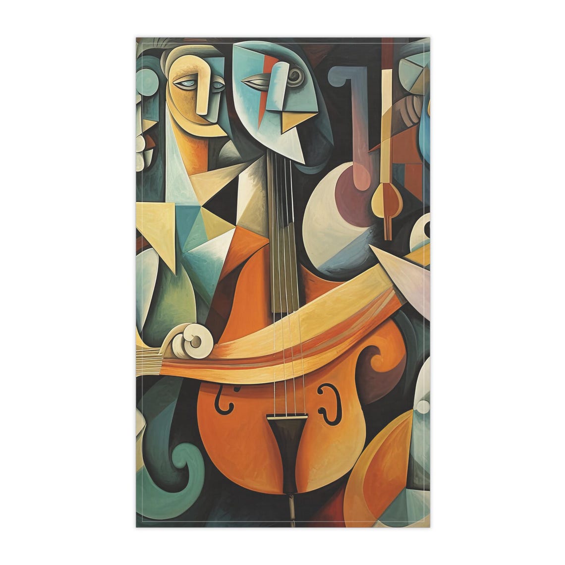 Pablo Picasso Kitchen Tea Towel, Inspired Surrealism, Cubism, Modern ...